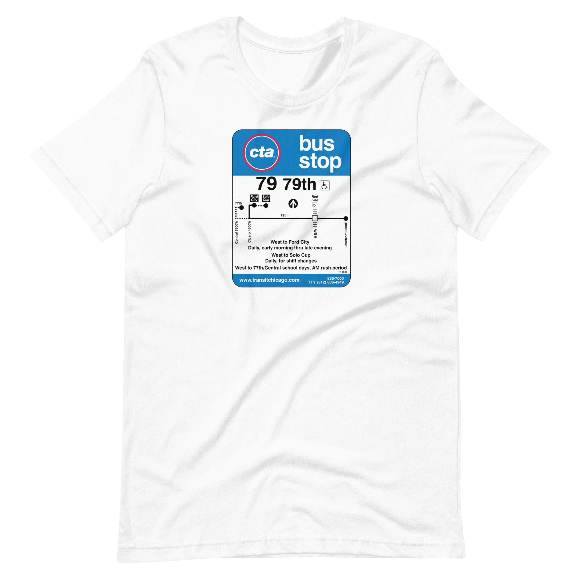 CTA 79th Bus Stop T-Shirt – CTAGifts.com