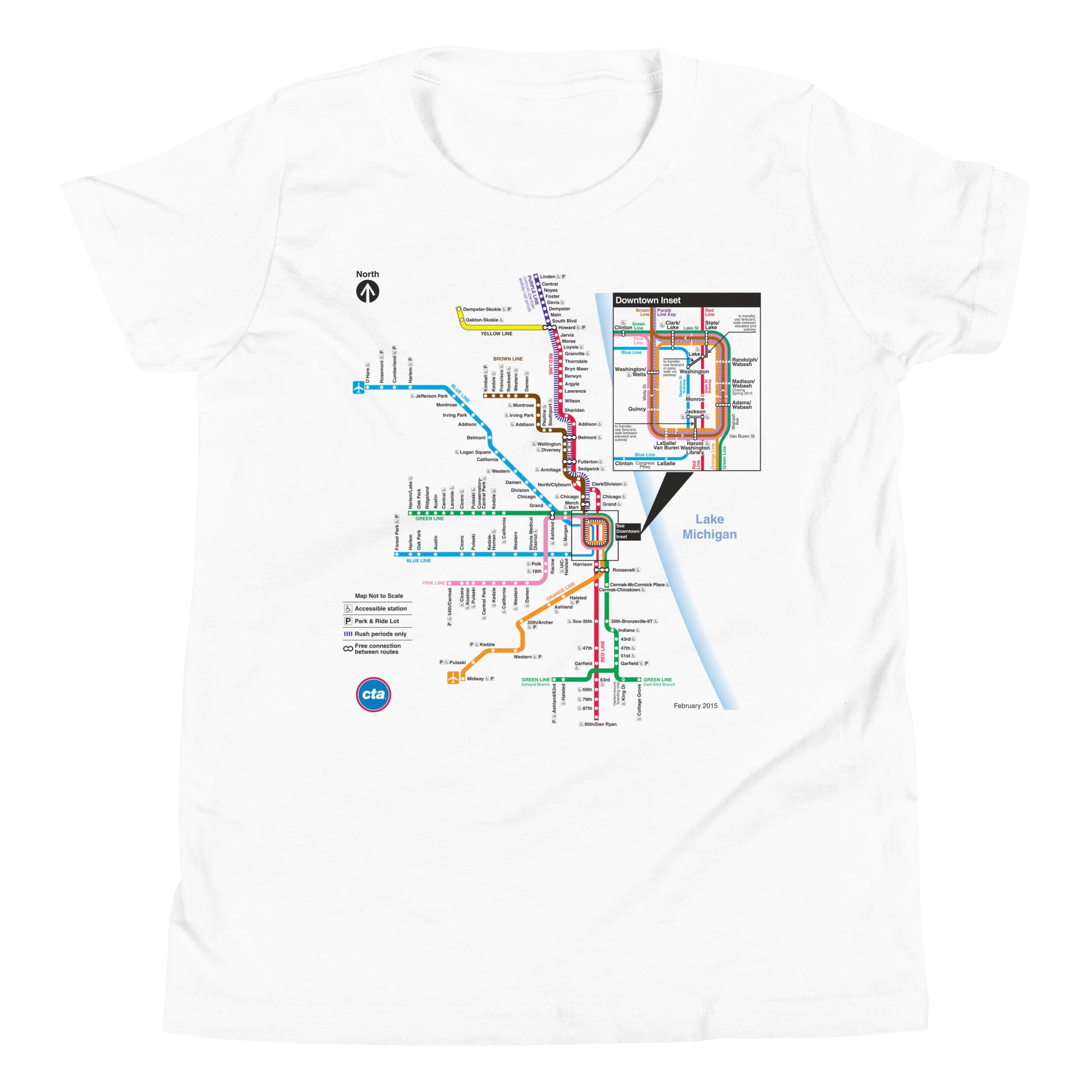 CTA Rail Map Youth T-Shirt – CTAGifts.com