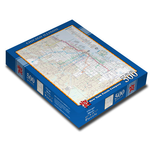 Chicago Transit Authority Chicago Bus & Rail Map Puzzle – CTAGifts.com
