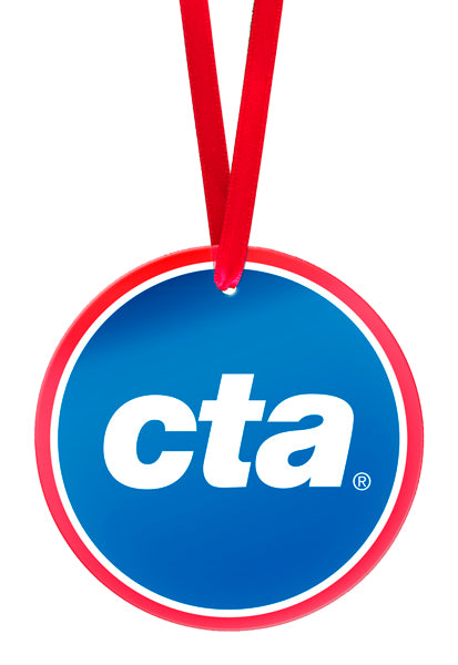 Chicago Transit Authority CTA Logo Glass Ornament – CTAGifts.com