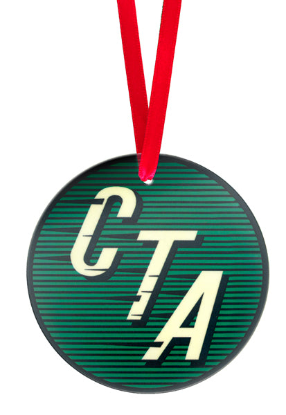 Chicago Transit Authority CTA Logo (1954 to 1956) Glass Ornament ...
