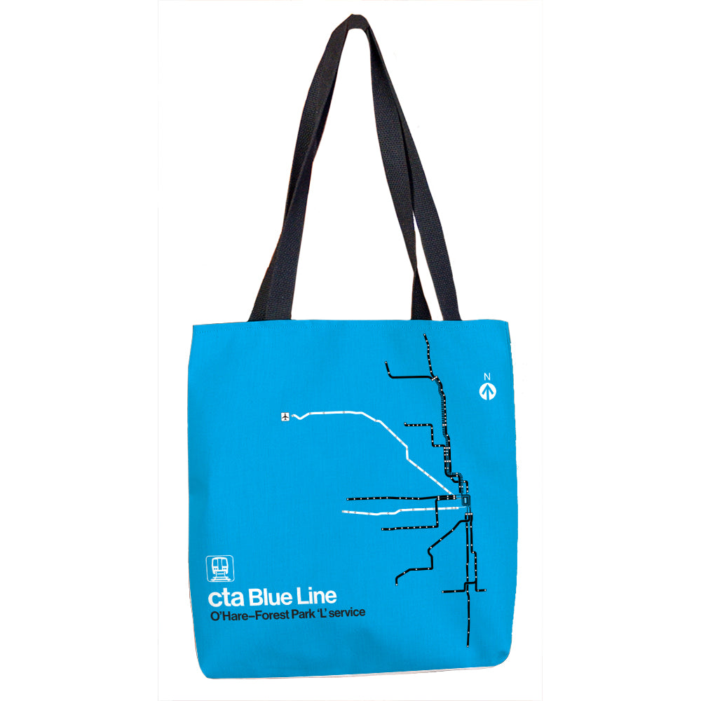 CTA Blue Line Art Tote Bag – CTAGifts.com