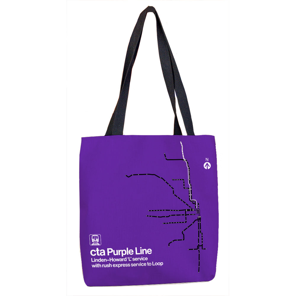 CTA Purple Line Art Tote Bag – CTAGifts.com